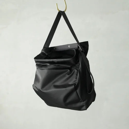 STUFF - leaf spring shoulder _ no.2 / black - nylon twill – YEANAY